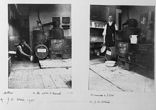 Copper Still with Worm Condenser & Wooden Barrel to Hold Water 1901 - RPS